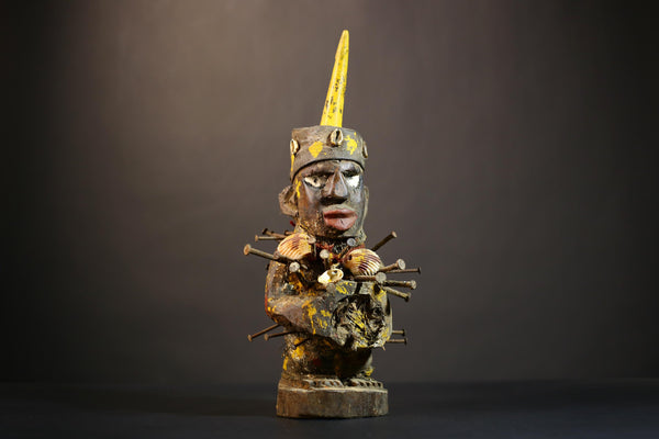 African Nkondi Nkisi Figure | Kongo Voodoo Spirit Statue | Unique Trib ...